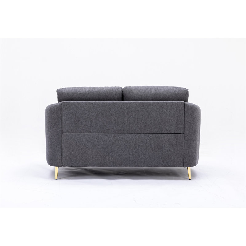 Inbox Zero Mozel Linen 60'' Reception Loveseat | Wayfair